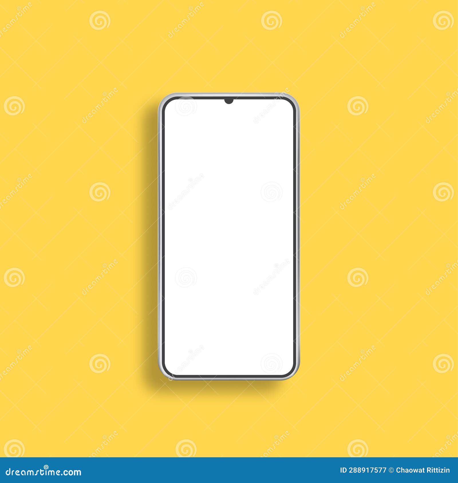 Modern Realistic Phone. Smartphone Blank Screen, Phone Mockup Stock ...