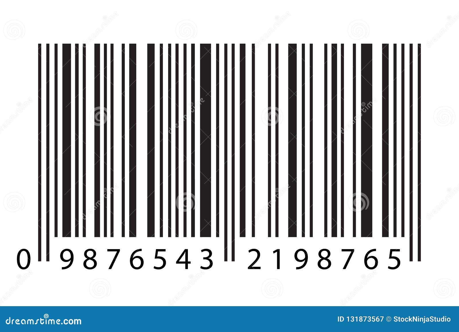 Modern Realistic Simple Flat Barcode Sign In Vector Illustration ...
