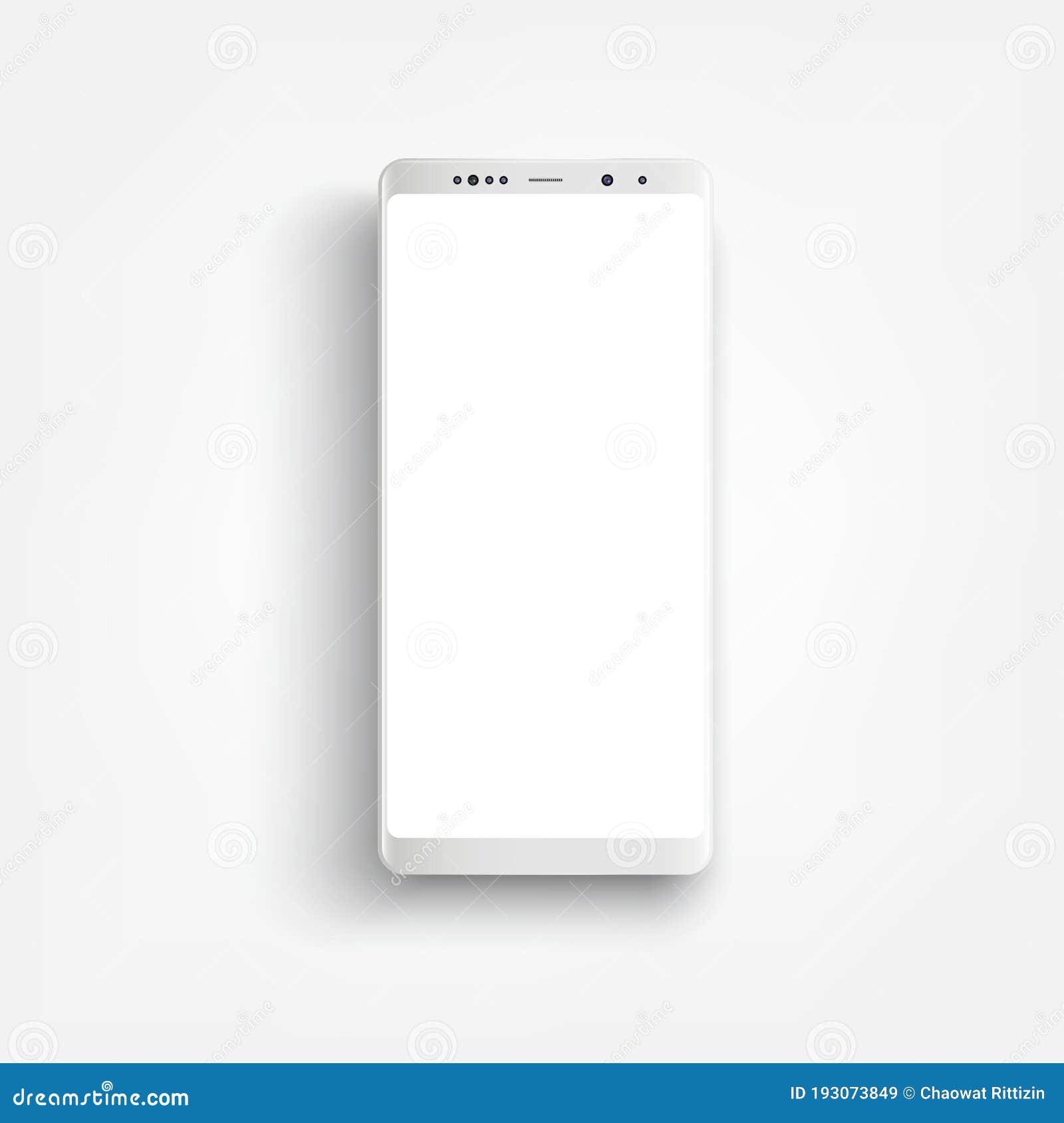 Modern Realistic White Smartphone. Smartphone with Edge Side Style, 3d ...