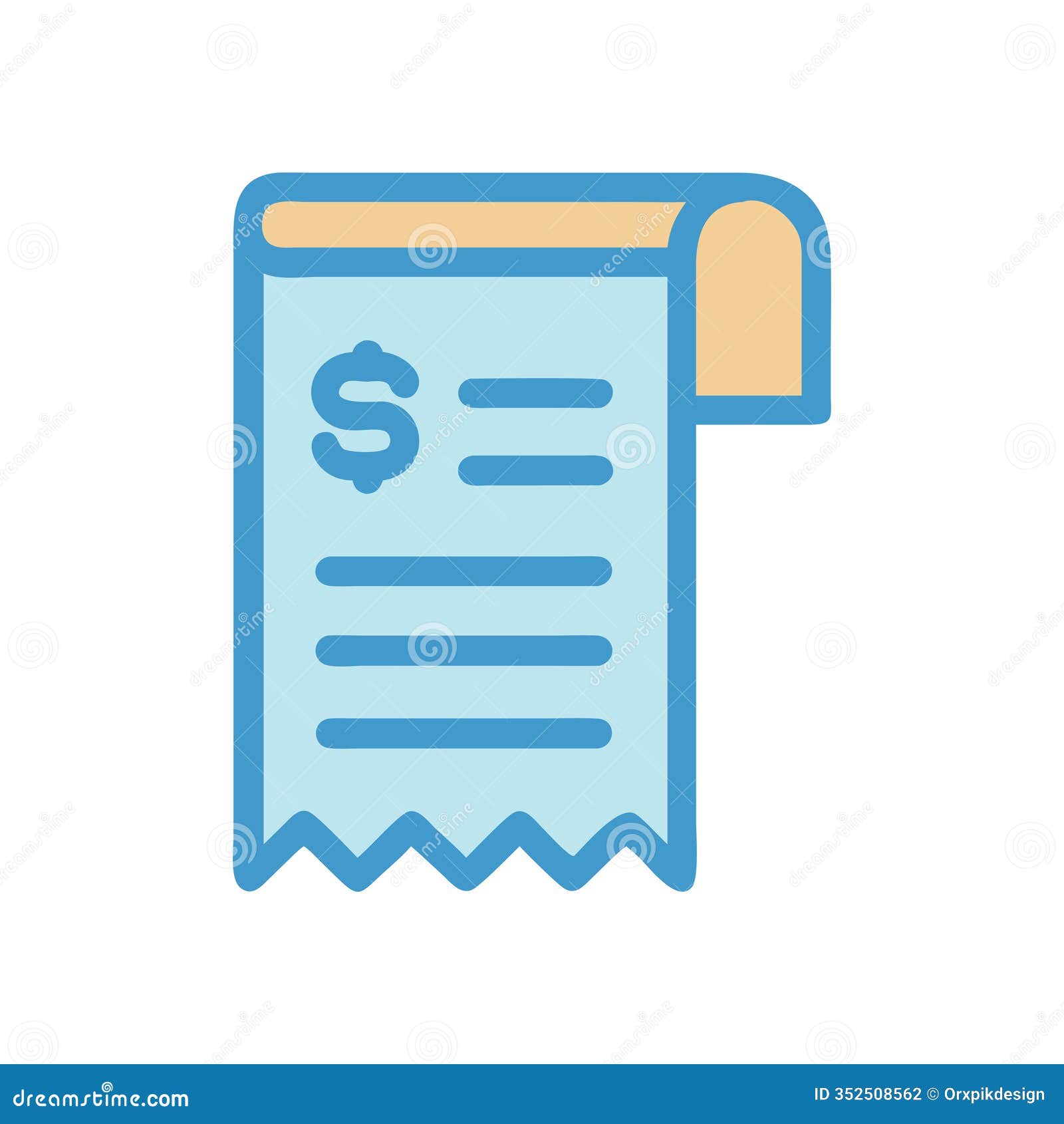 Modern Receipt for Retail Use Stock Illustration - Illustration of ...