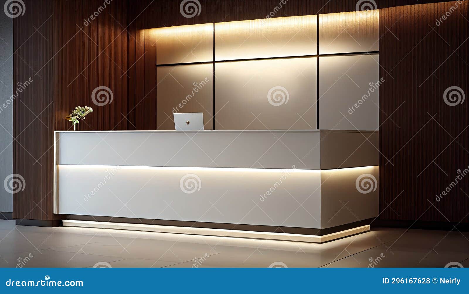 Modern reception area stock photo. Image of dream, office - 296167628