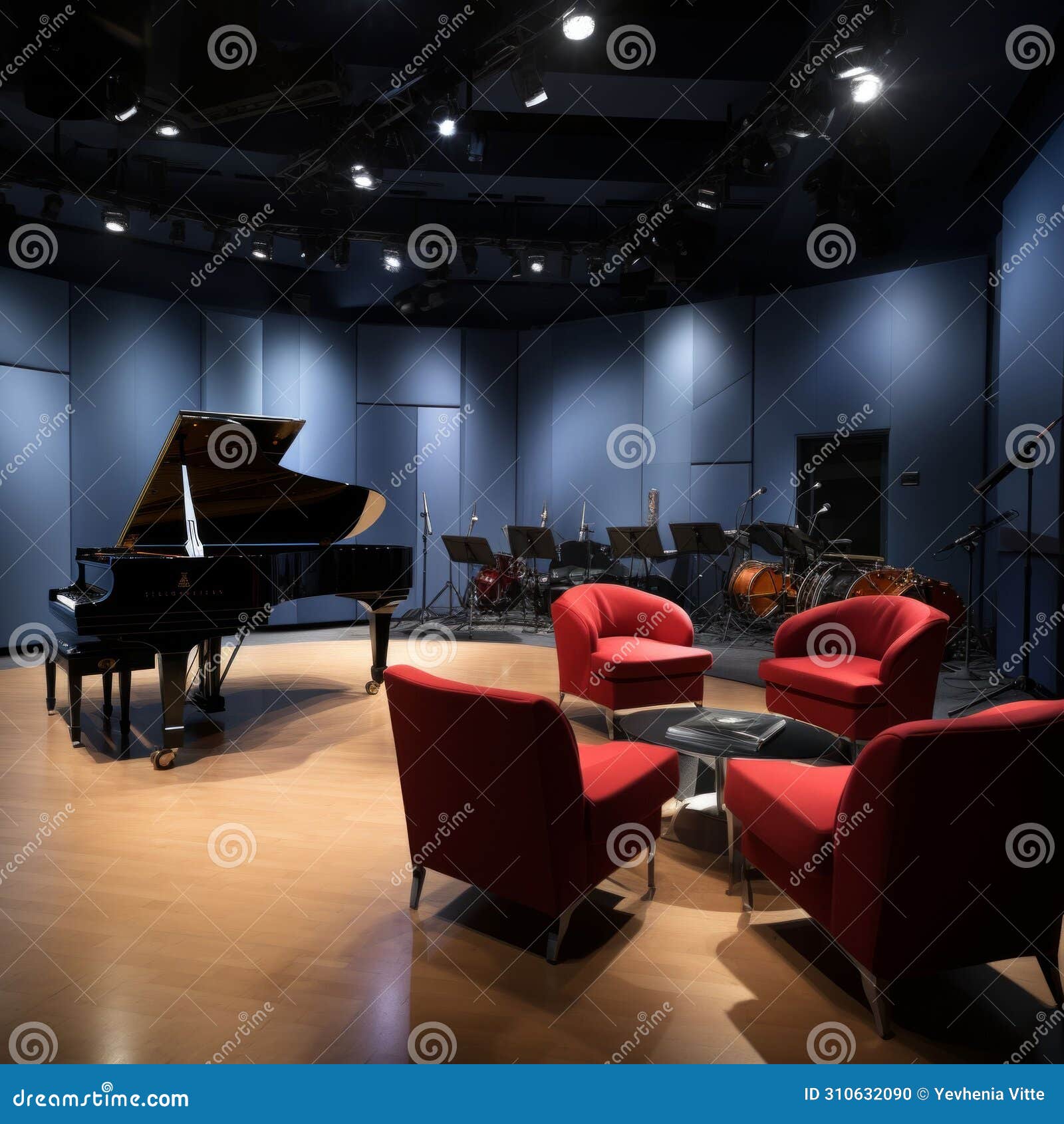 Modern Recording Studio Setup with Piano and Instruments. Generative Ai ...