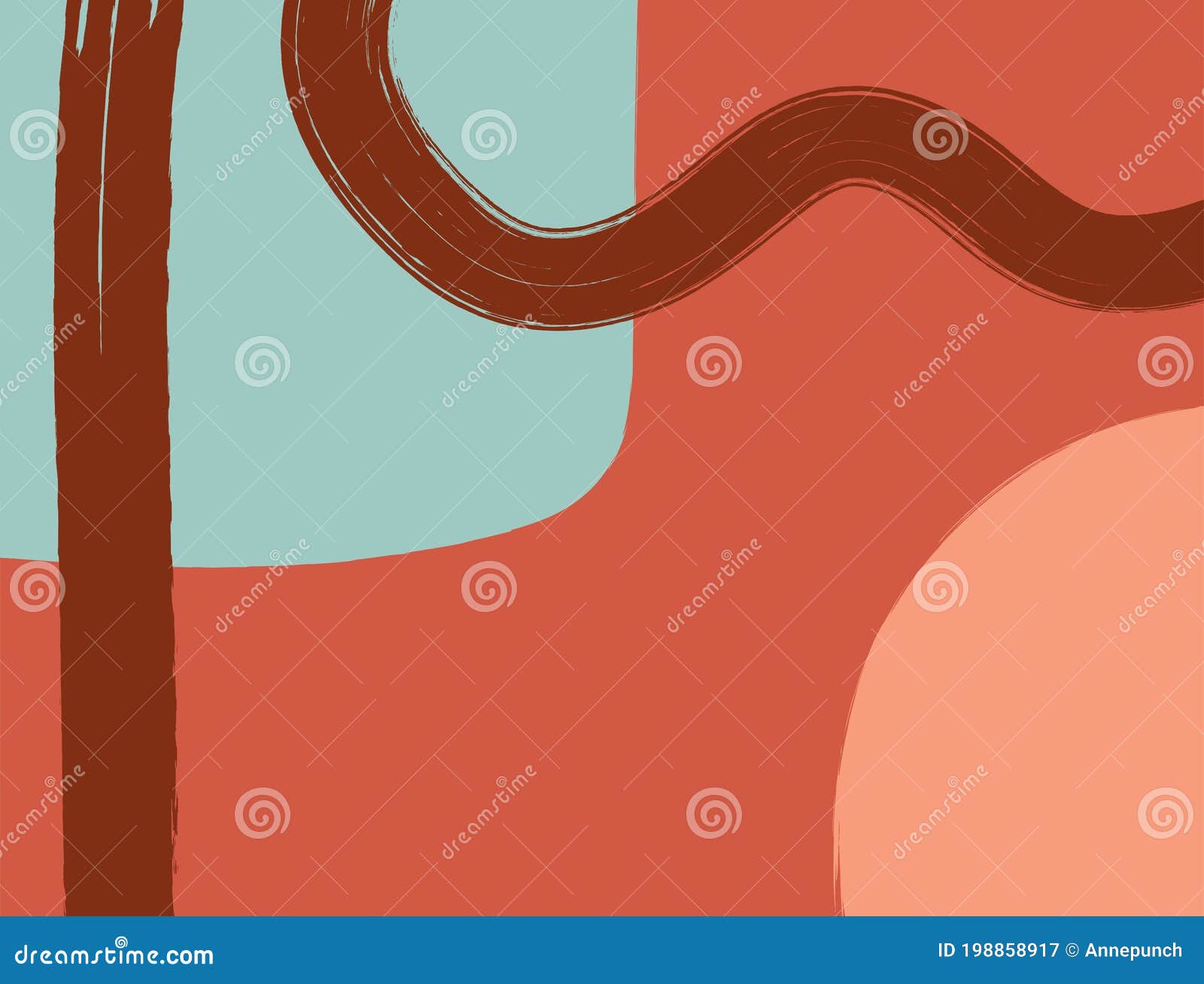 Modern Rectangular Abstract Template Painted with Watercolor Brush ...