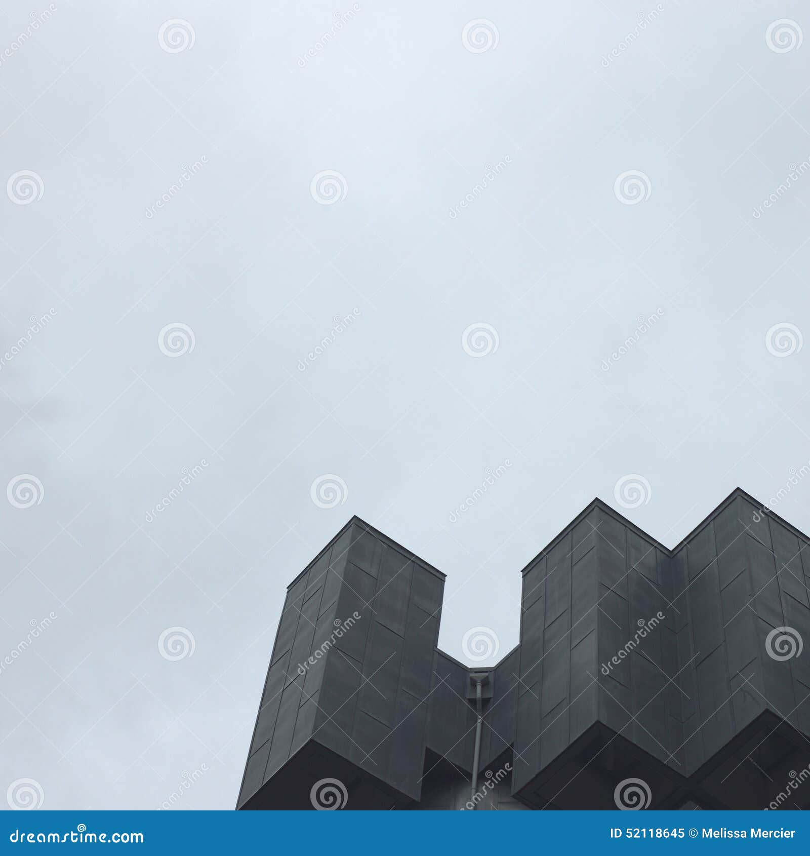 Modern Rectangular Architecture Stock Image - Image of grey, steel ...