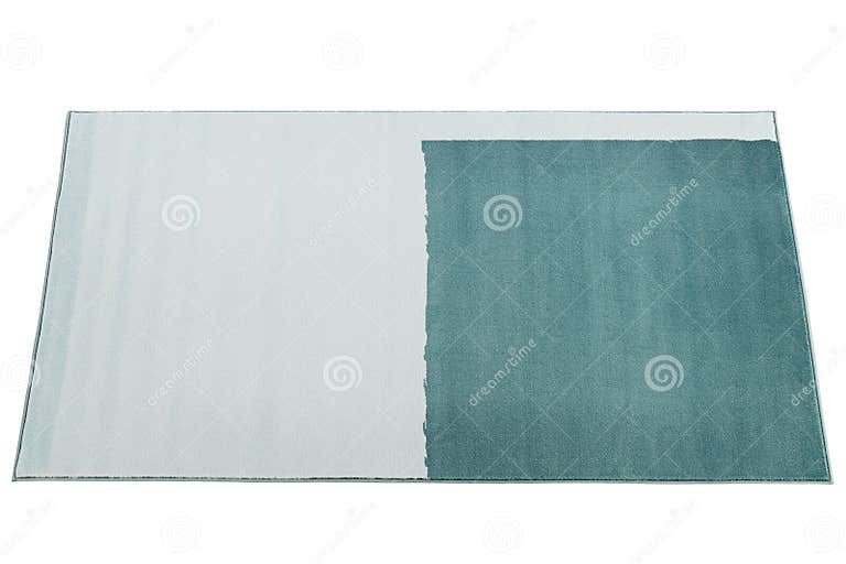 Modern Light Blue Two-color Rug. 3d Render Stock Illustration ...