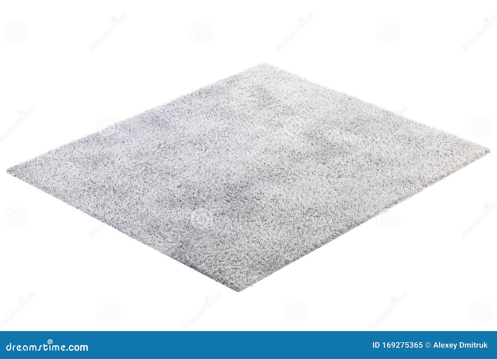 Modern Light Gray Rug with High Pile. 3d Render Stock Illustration ...