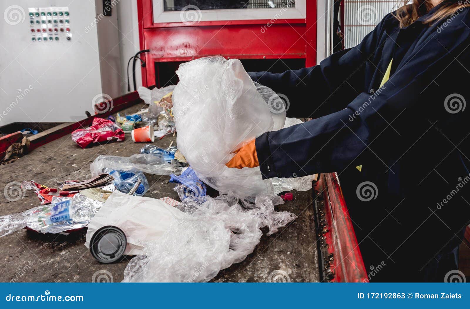 At Modern Recycling Plant. Separate Garbage Collection Stock Image ...