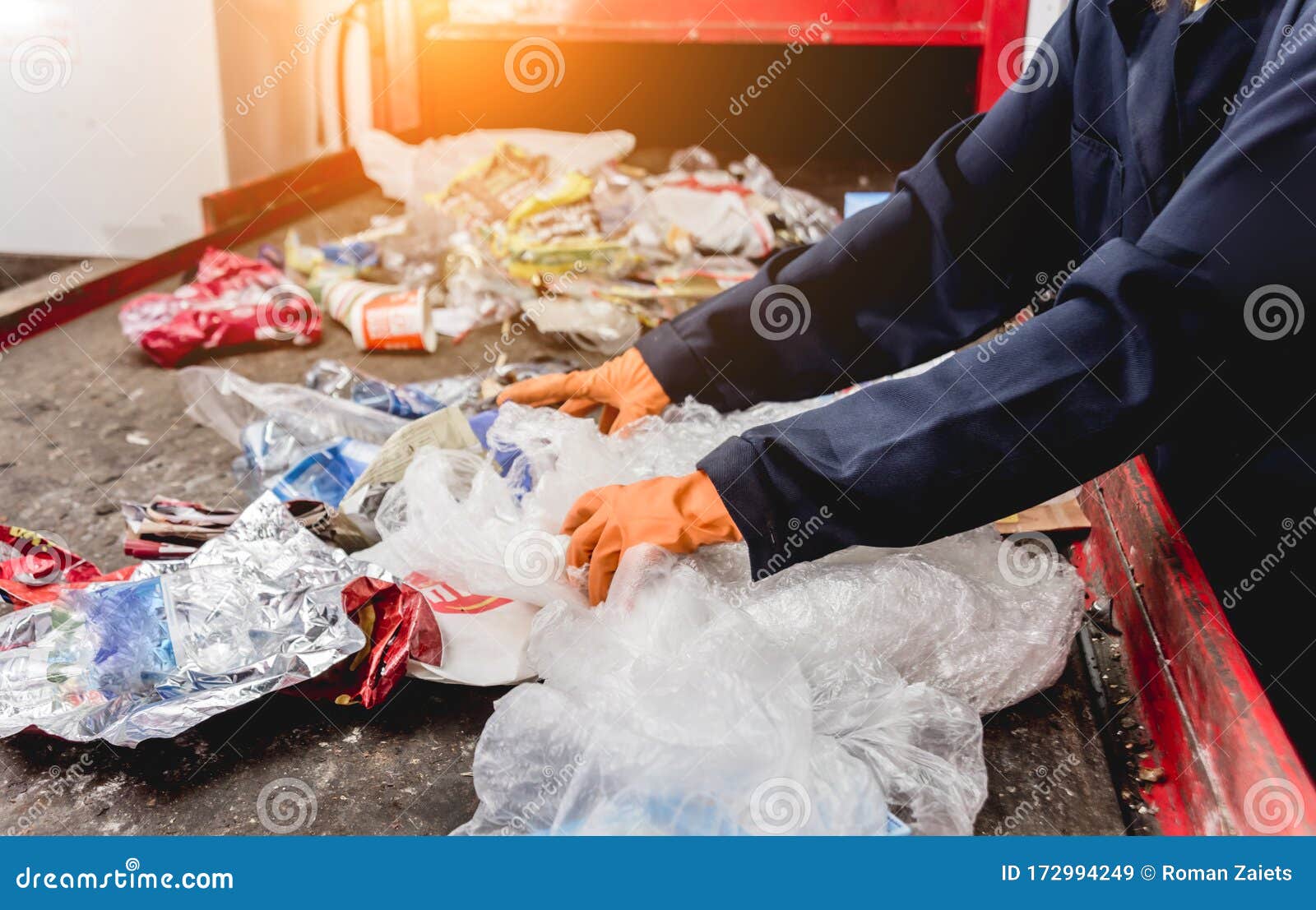 At Modern Recycling Plant. Separate Garbage Collection Stock Image ...