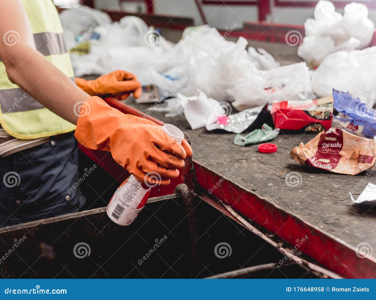 At Modern Recycling Plant. Separate Garbage Collection Editorial Stock ...