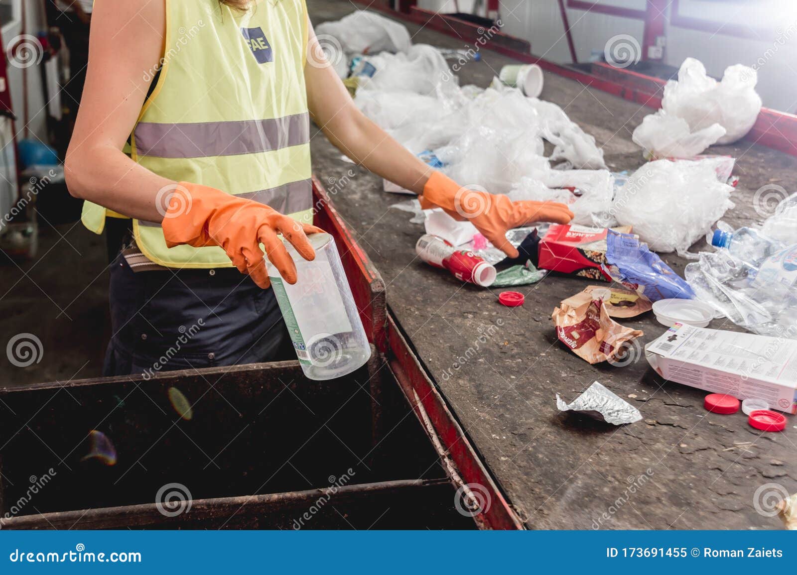 At Modern Recycling Plant. Separate Garbage Collection Stock Image ...