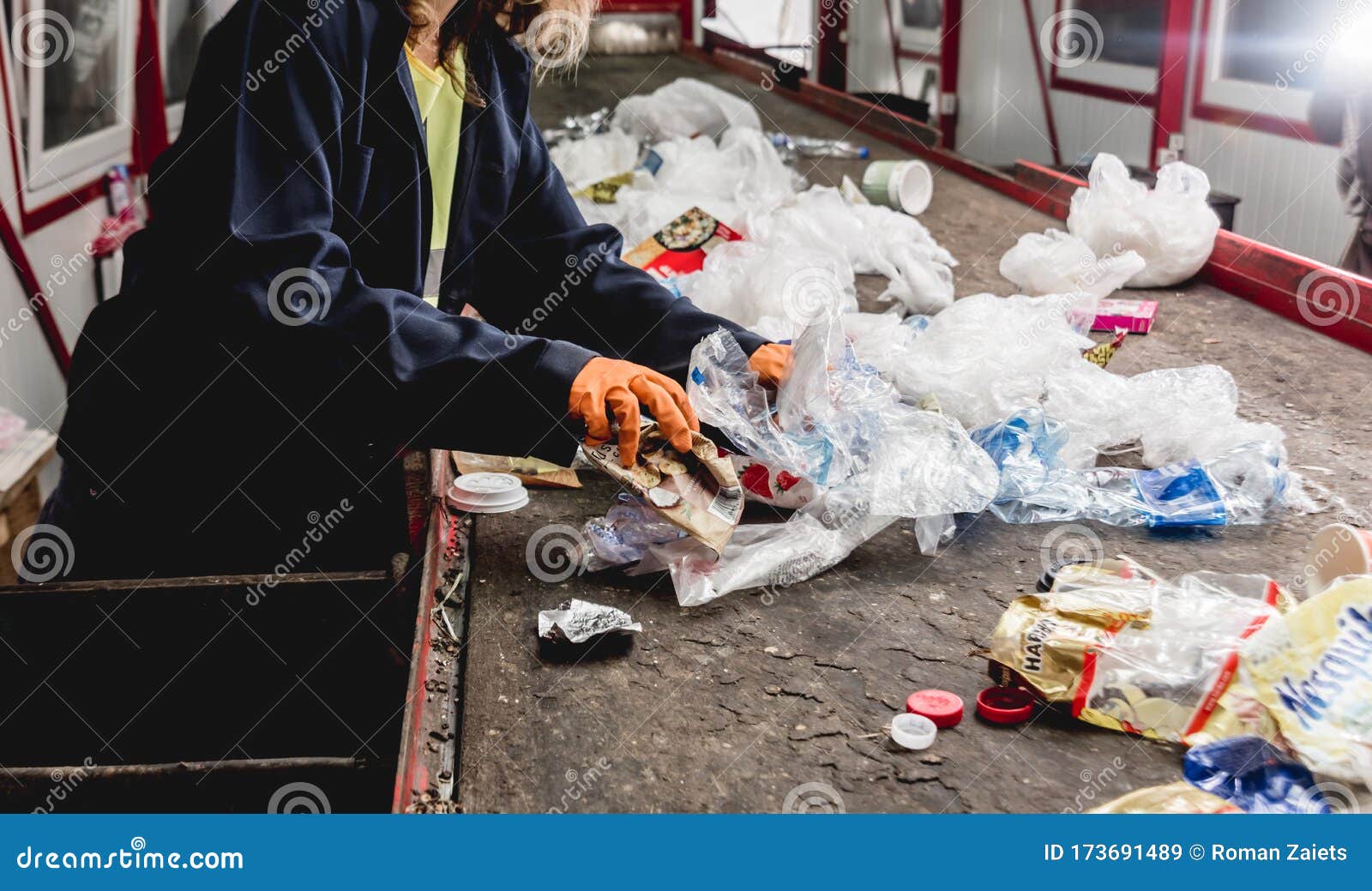 At Modern Recycling Plant. Separate Garbage Collection Editorial Stock ...