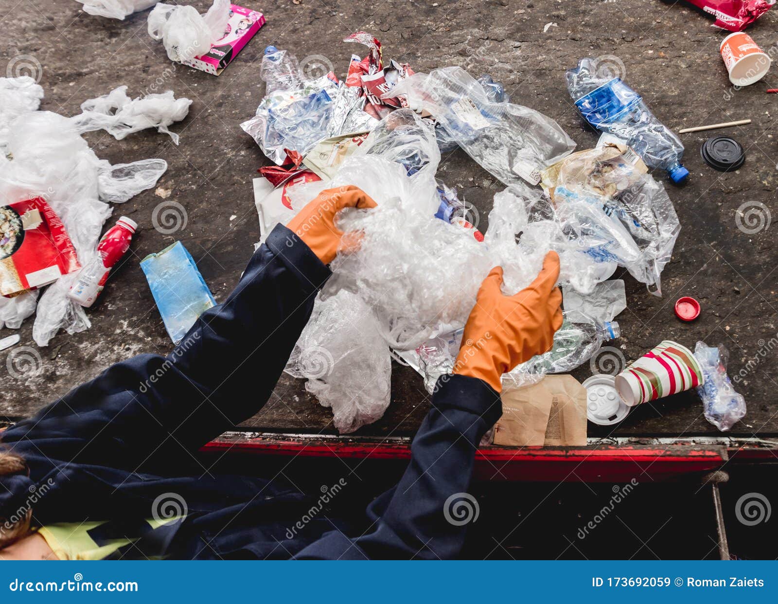 At Modern Recycling Plant. Separate Garbage Collection Stock Image ...
