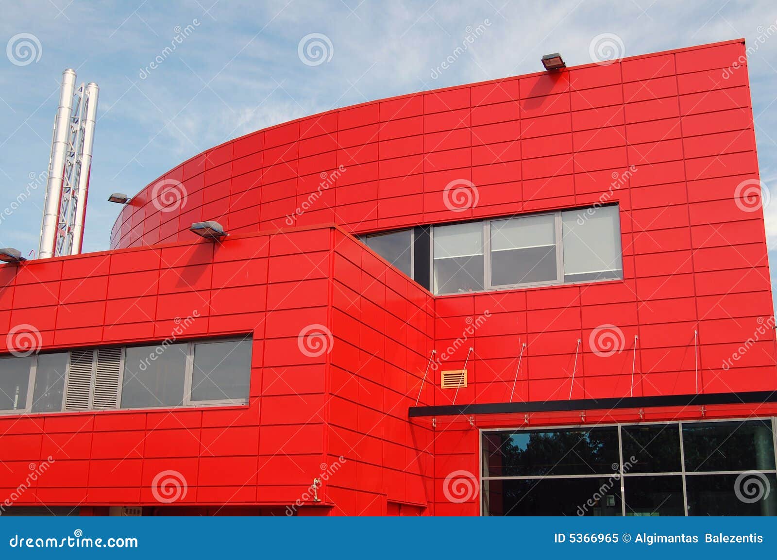 Modern red architecture stock image. Image of construction - 5366965