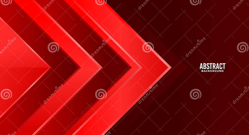 Modern Red Arrow Background Stock Vector - Illustration of modern ...