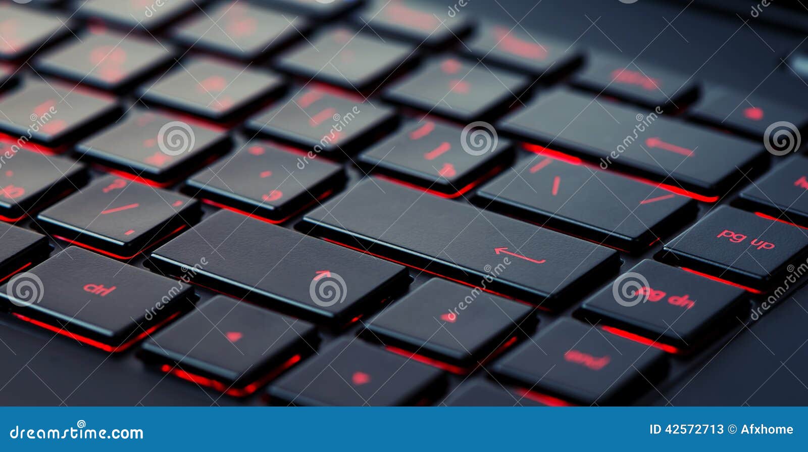 Modern Red Backlit Keyboard, Concept Stock Image - Image of processing ...