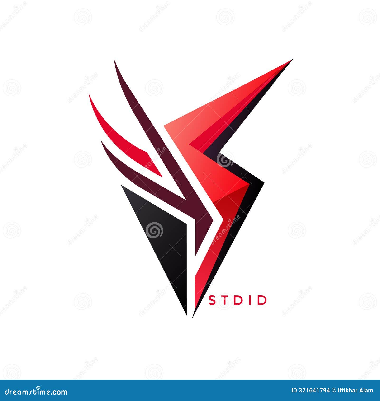 Modern Red and Black Geometric Logo Design, a Sleek and Modern Design ...