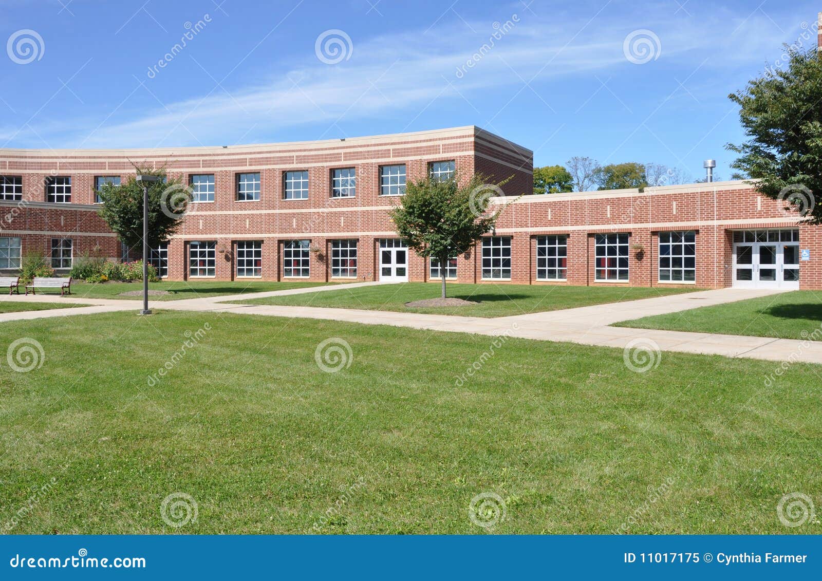 Brick School Building Stock Photography | CartoonDealer.com #13751528