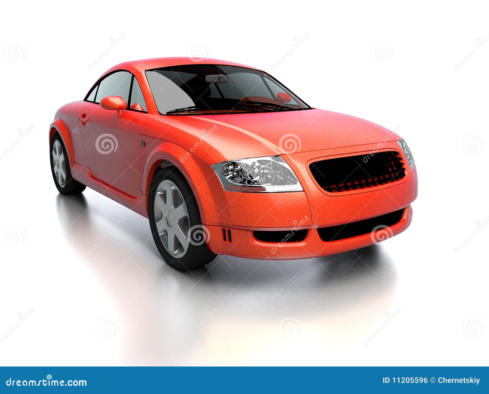Modern red car front view stock illustration. Illustration of auto ...