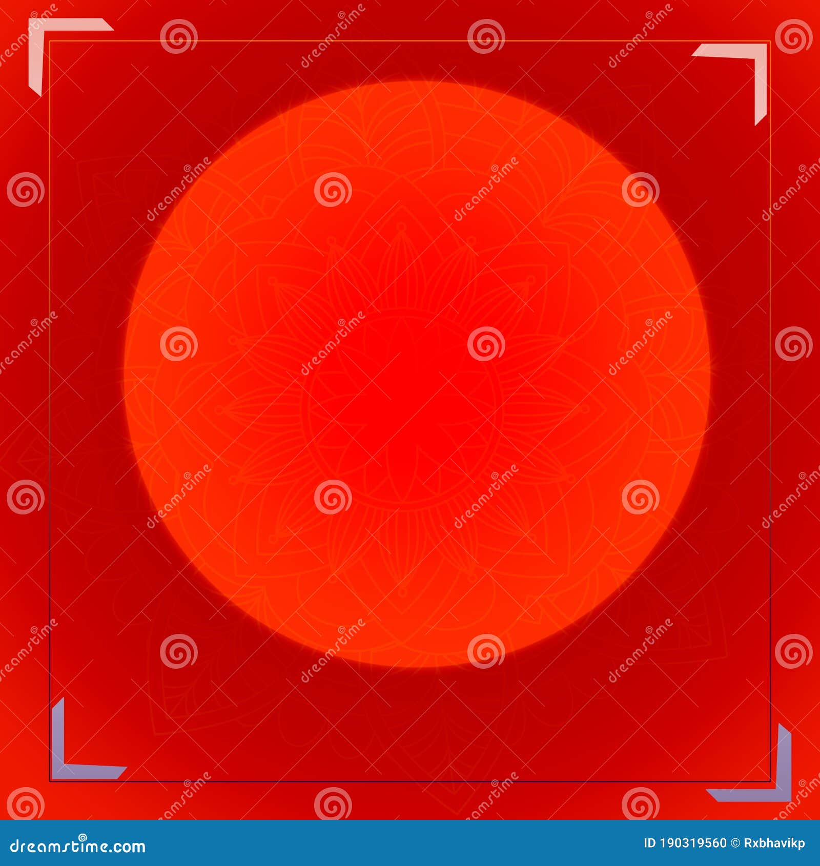 Modern Red Circle with Frame & Pattern Background Template Design-for ...