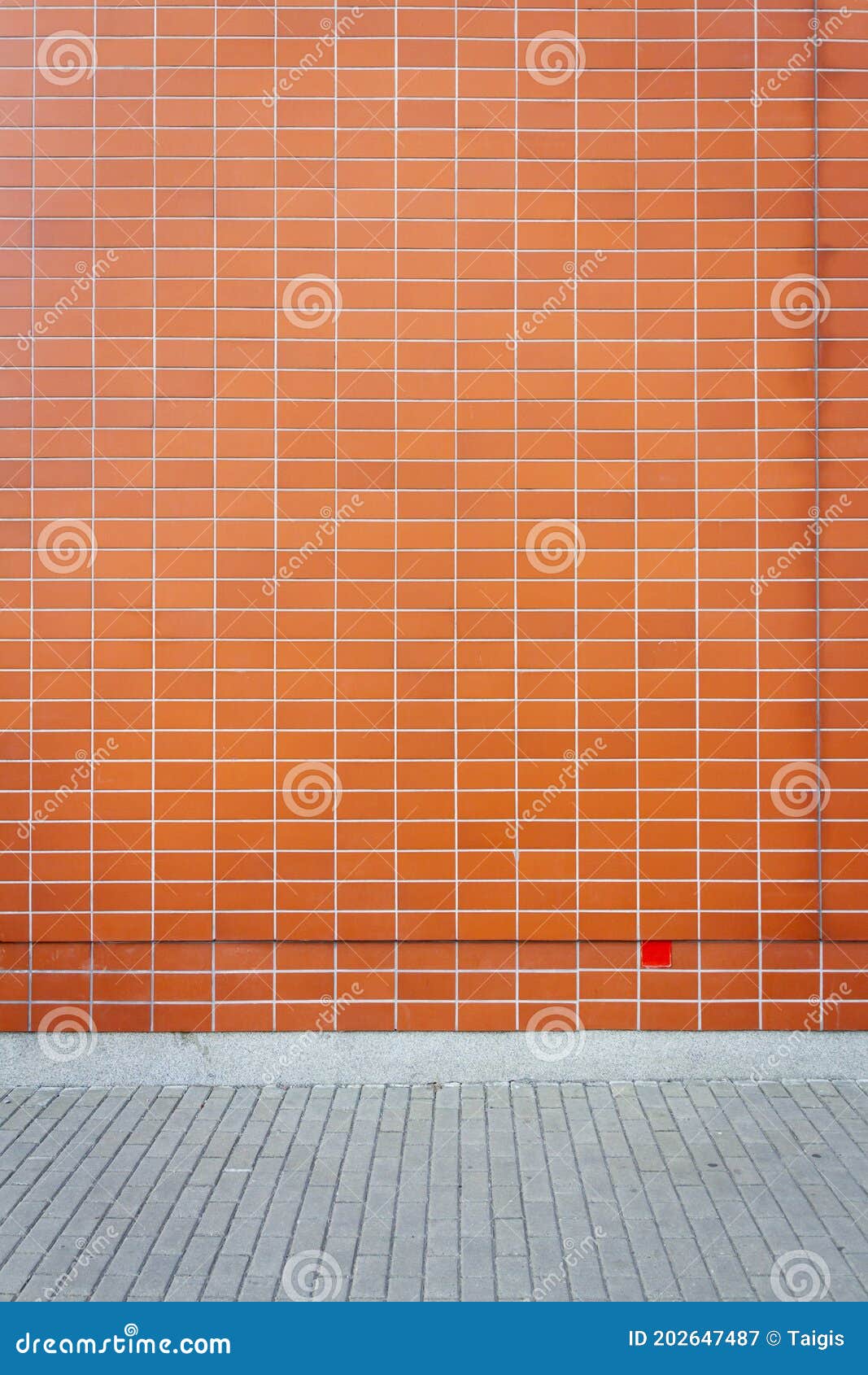 Modern red clay tile wall stock image. Image of feature - 202647487