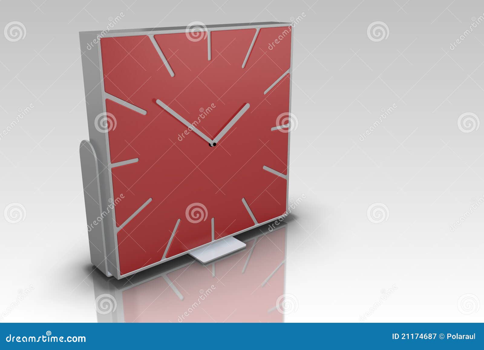Modern red clock stock illustration. Illustration of graduated - 21174687