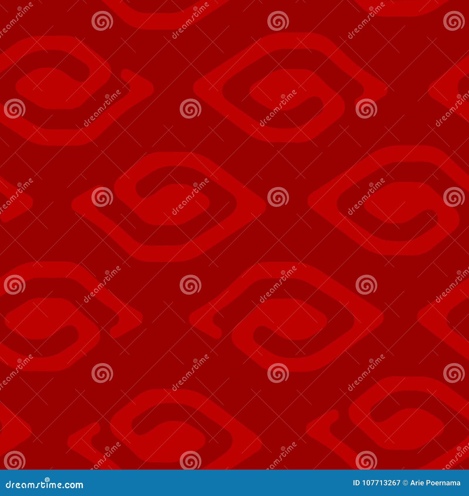 Modern Red Ethnic Seamless Pattern Vector Background Stock Vector ...