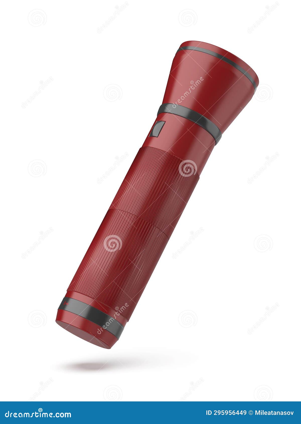 Modern red flashlight stock illustration. Illustration of lamp - 295956449