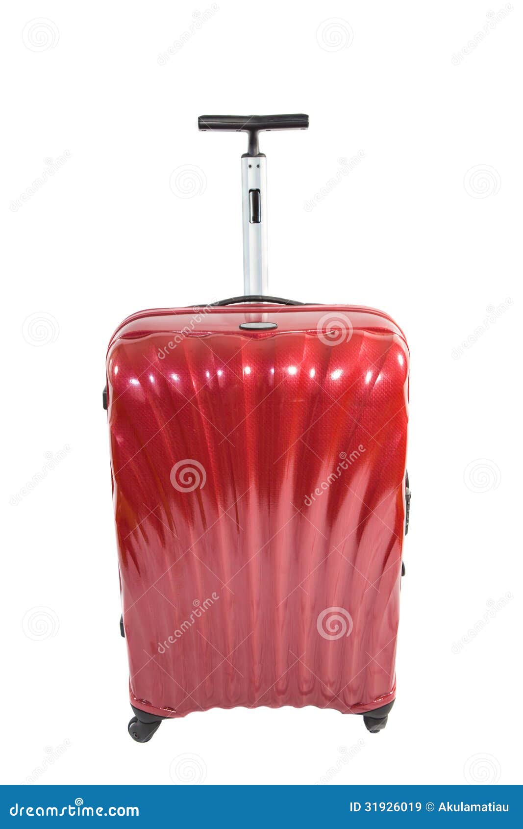 Modern Red Luggage Bag stock image. Image of container - 31926019