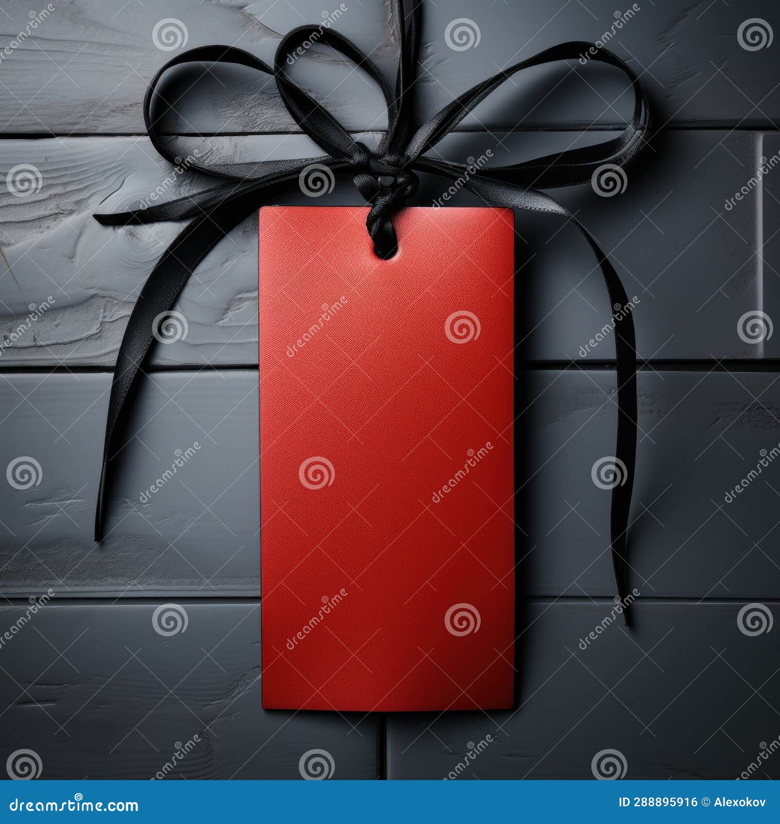 Modern Red Paper Tag with Paper Cutout AI Generated Stock Illustration ...