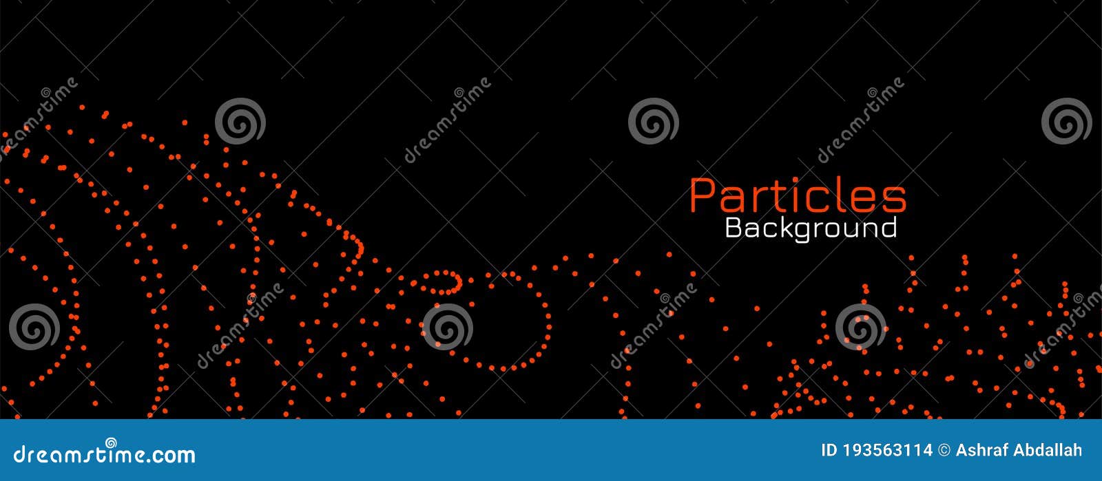 Modern Red Particles on Dark Background Stock Vector - Illustration of ...