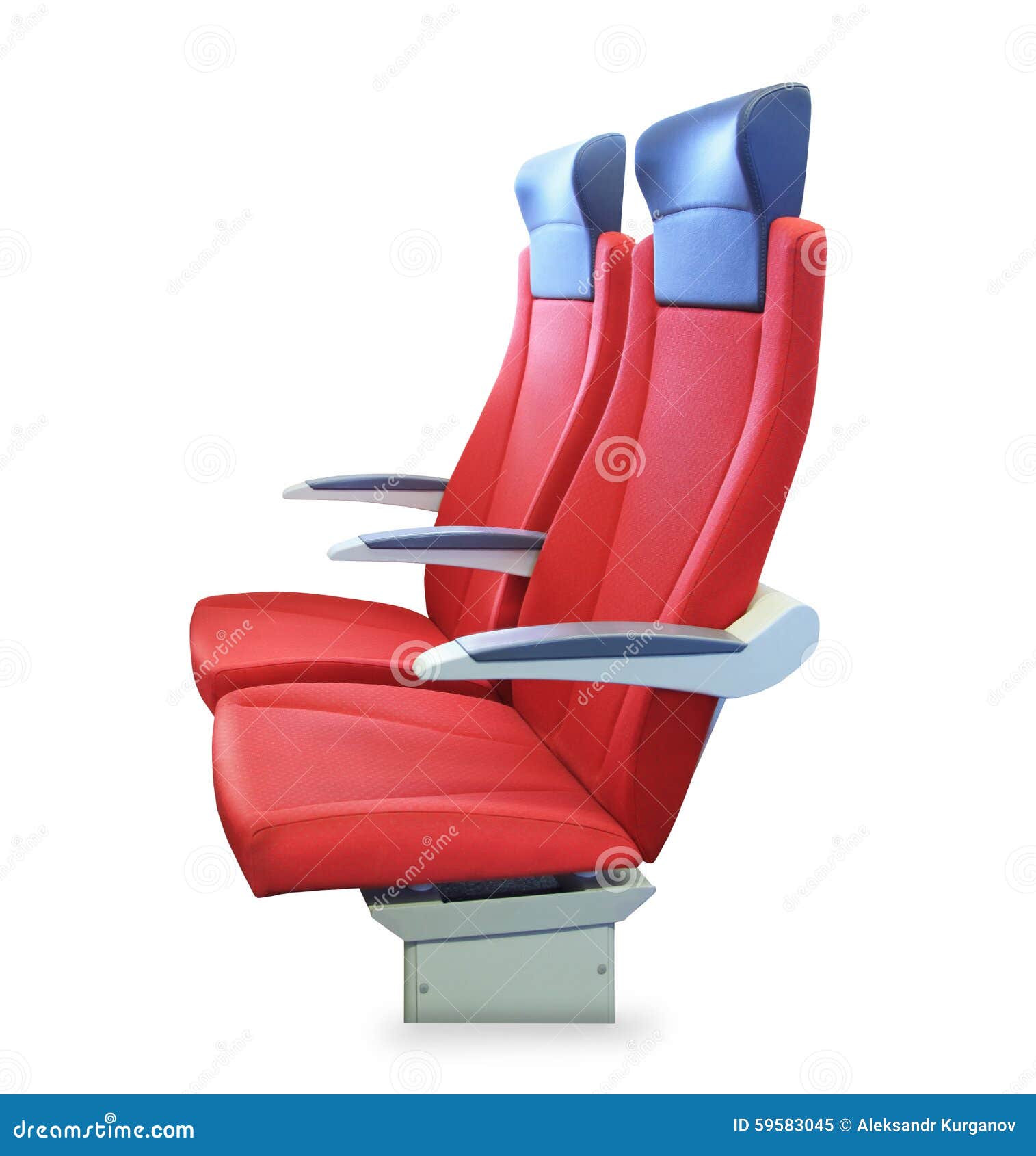Modern Red Passenger Chair Isolated Stock Image - Image of carriage ...