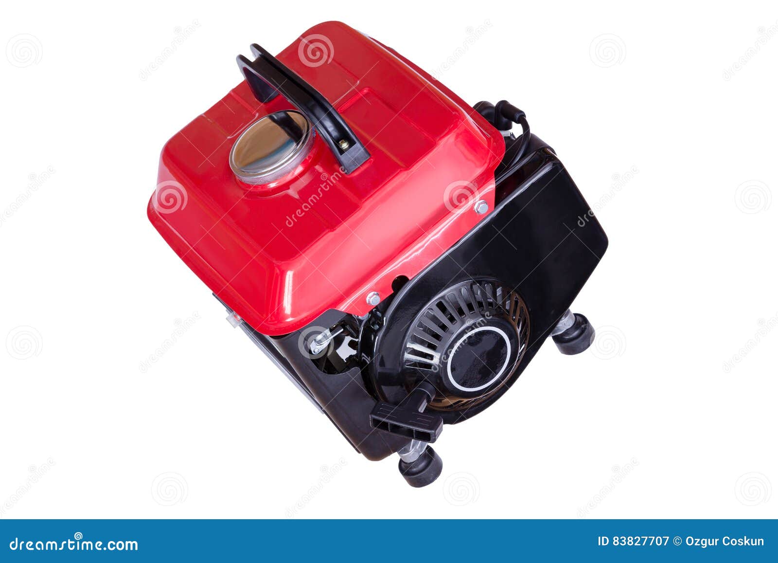 Modern Red Petrol Run Electrical Generator Stock Image - Image of ...