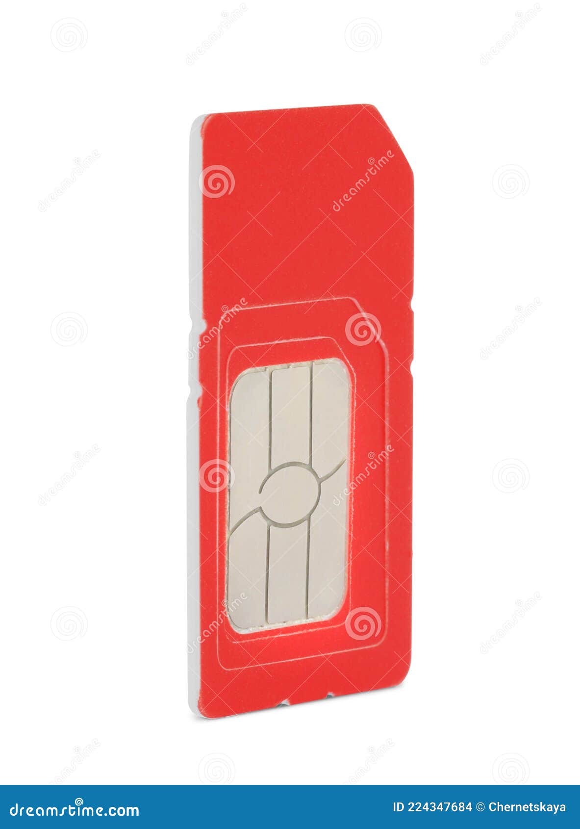 Modern Red SIM Card Isolated on White Stock Photo - Image of phone ...