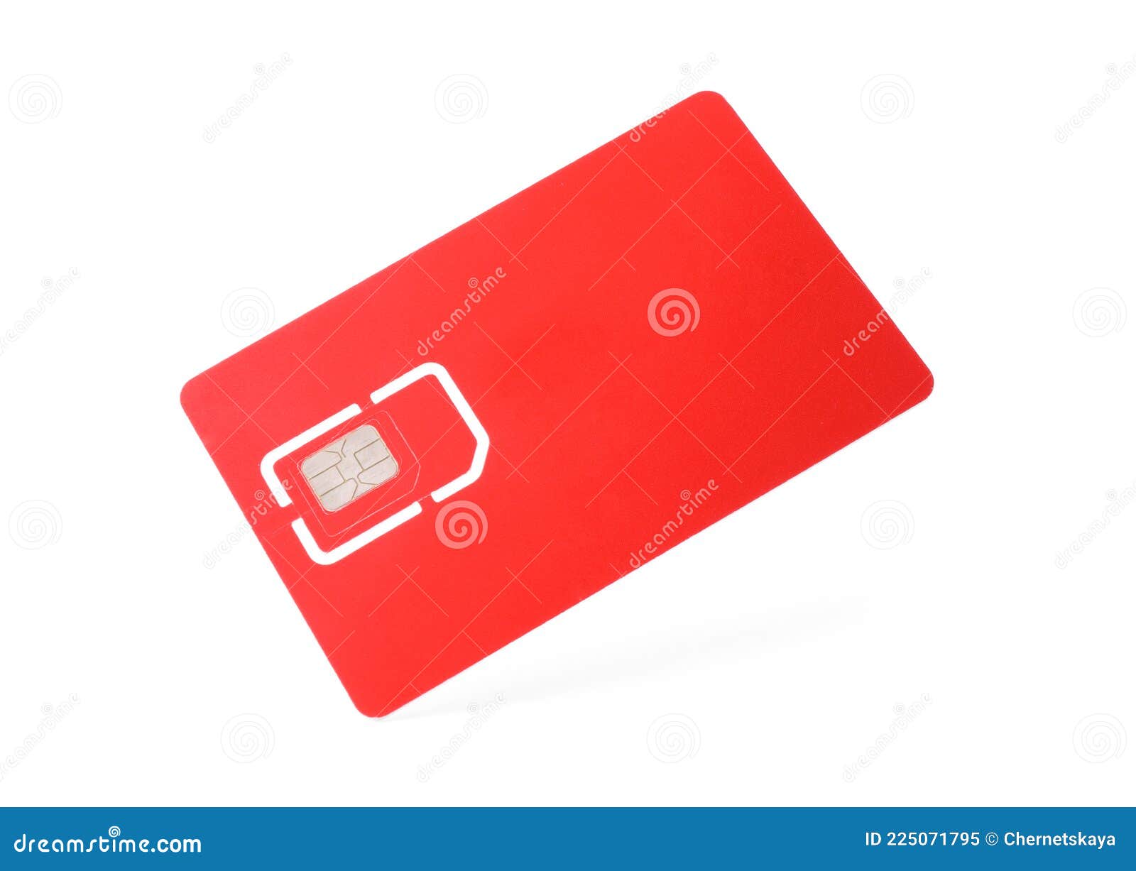 Modern Red SIM Card on White Stock Image - Image of color, module ...