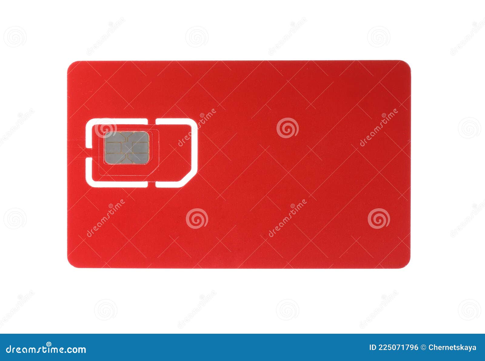 Modern Red SIM Card on White Stock Photo - Image of operator, number ...