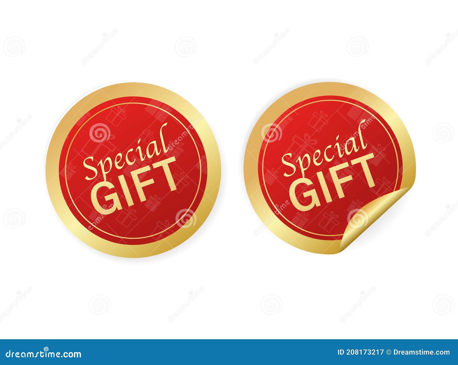 Modern Red Special Gift Sticker Great Design for Any Purposes. Vector ...