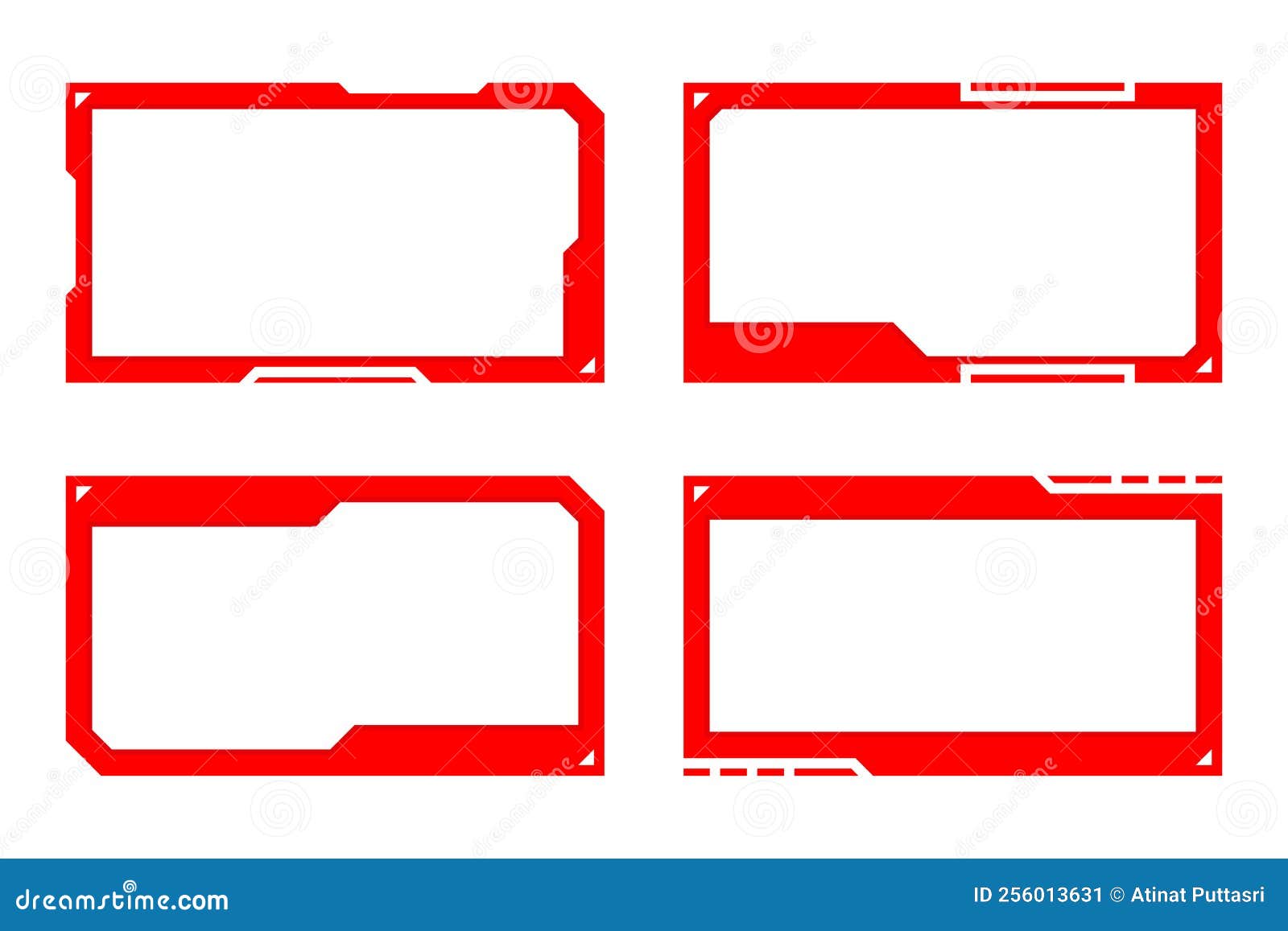 Modern Red Square Frame for Digital Marketing Stock Illustration ...