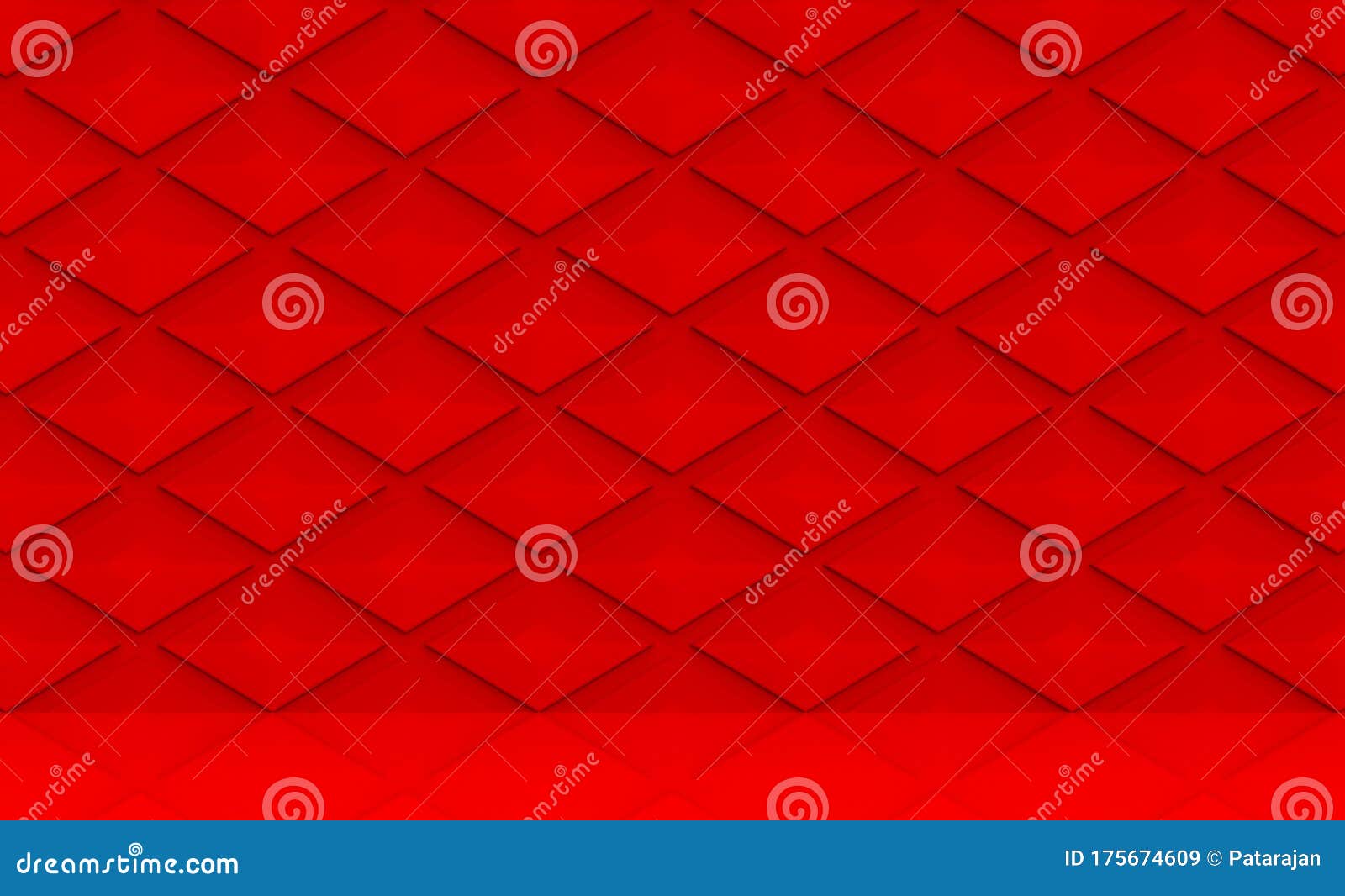 3d Rendering. Modern Red Square Grid Art Tile Pattern Design Wall ...