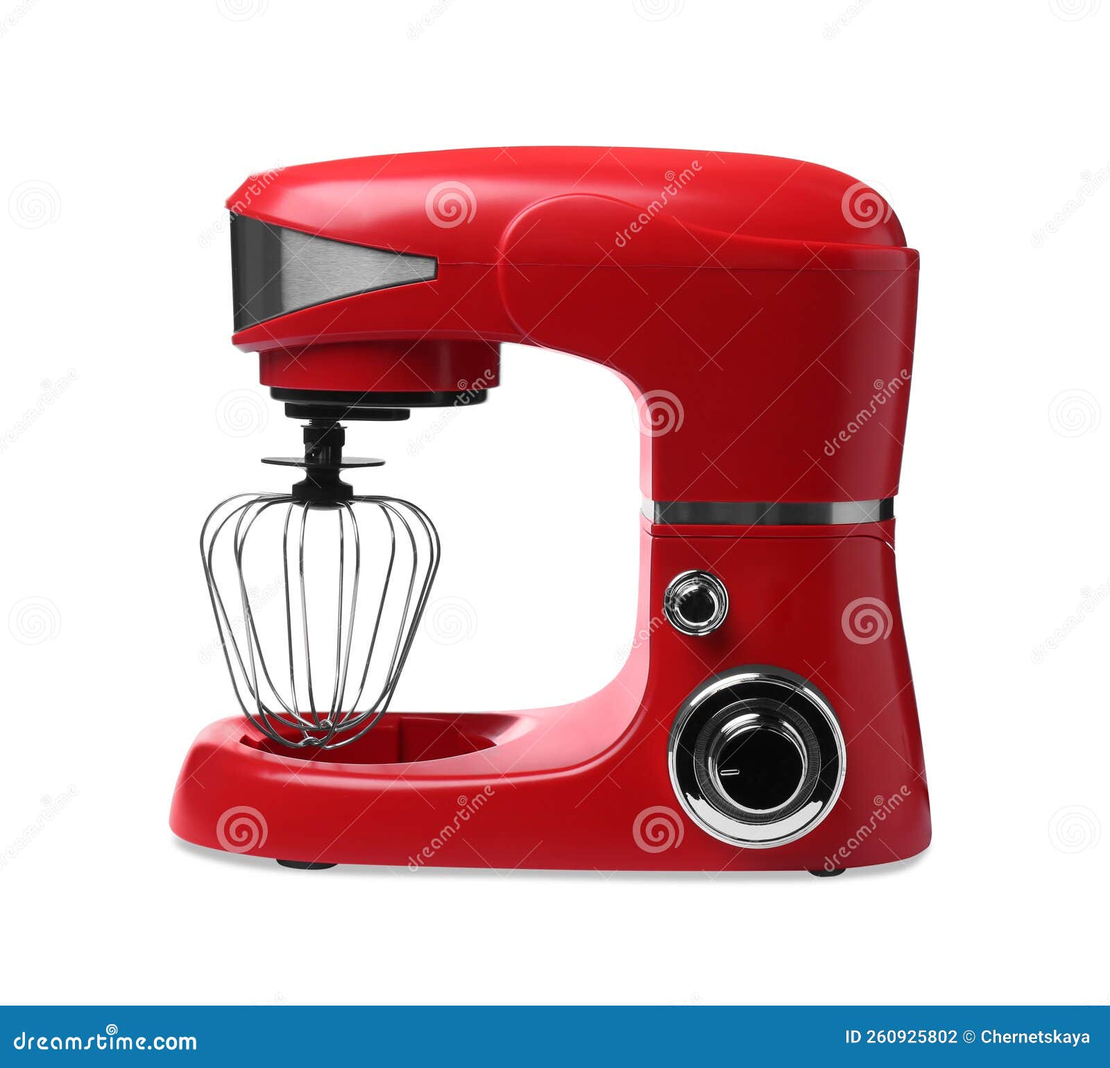 Modern Red Stand Mixer Isolated on White Stock Photo - Image of ...