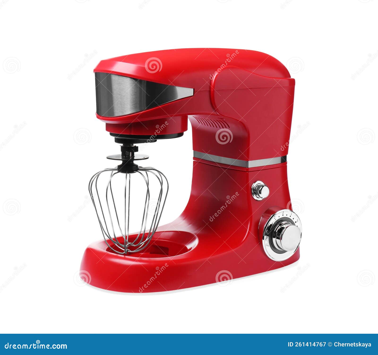 Modern Red Stand Mixer Isolated on White Stock Image - Image of recipe ...