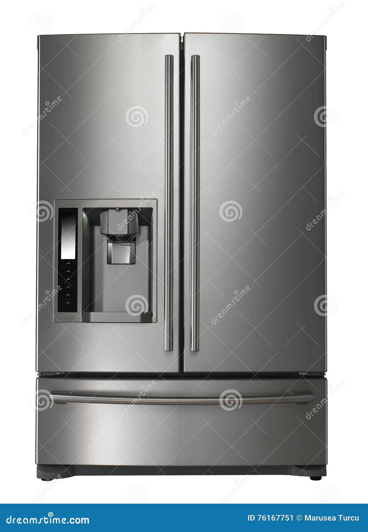 Modern refrigerator stock image. Image of large, freezer - 76167751