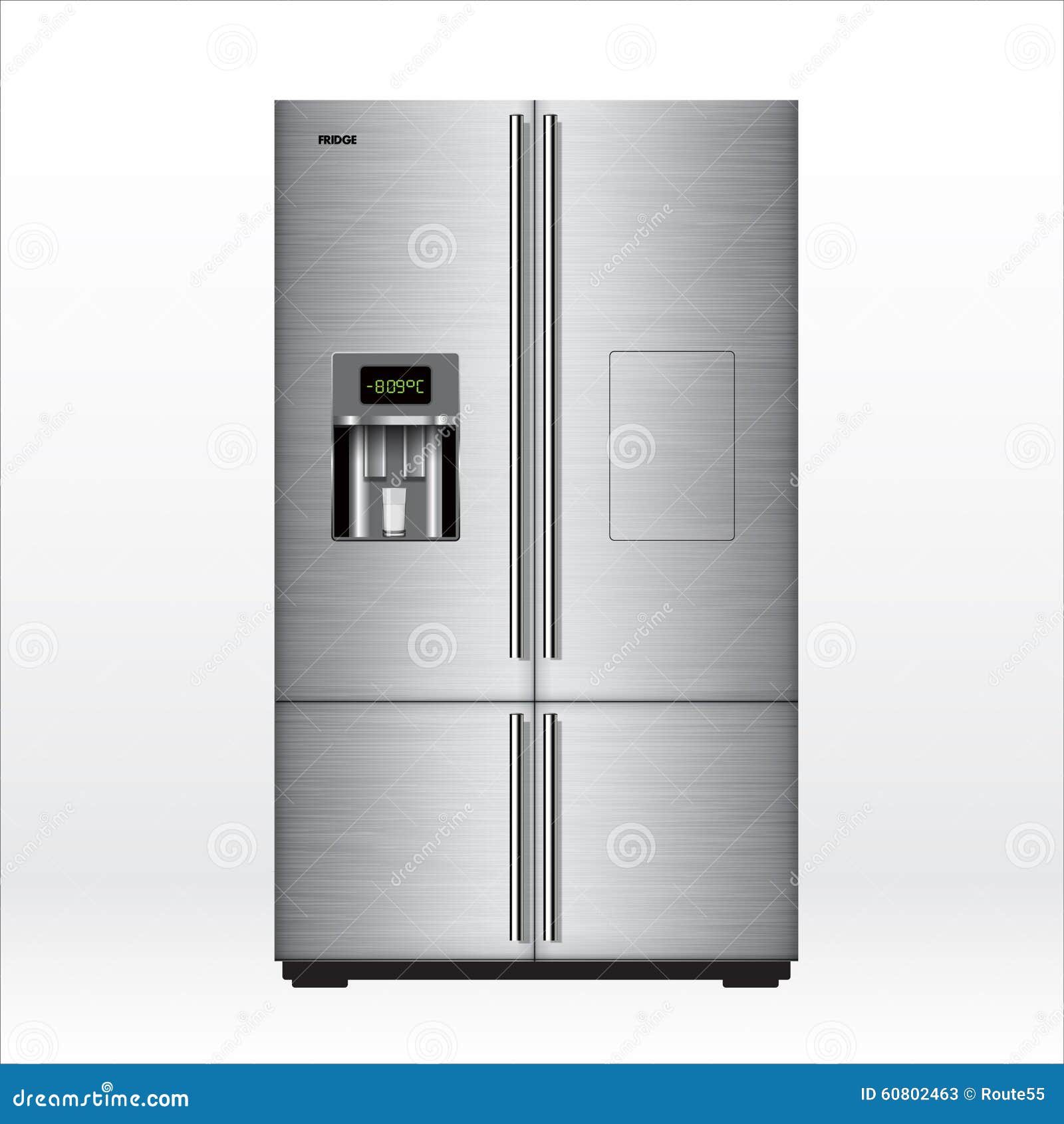 Modern refrigerator stock vector. Illustration of electrical - 60802463