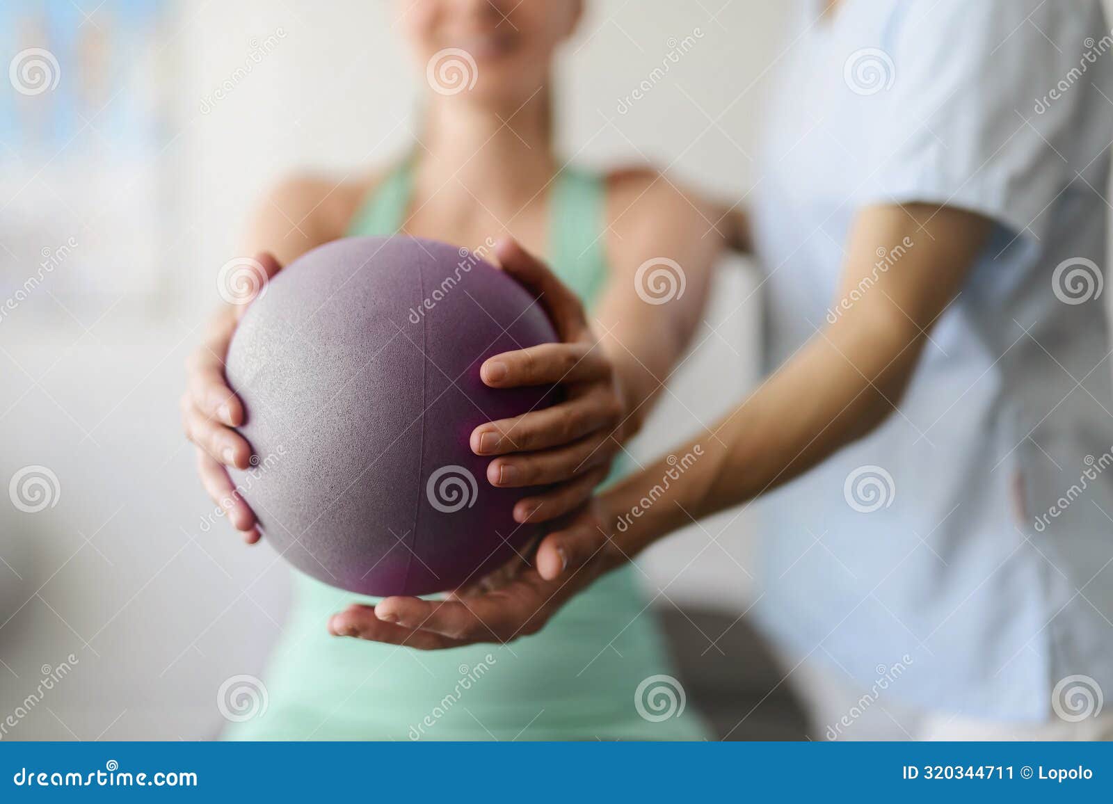 Modern Rehabilitation Physiotherapy Woman Worker with Woman Client ...