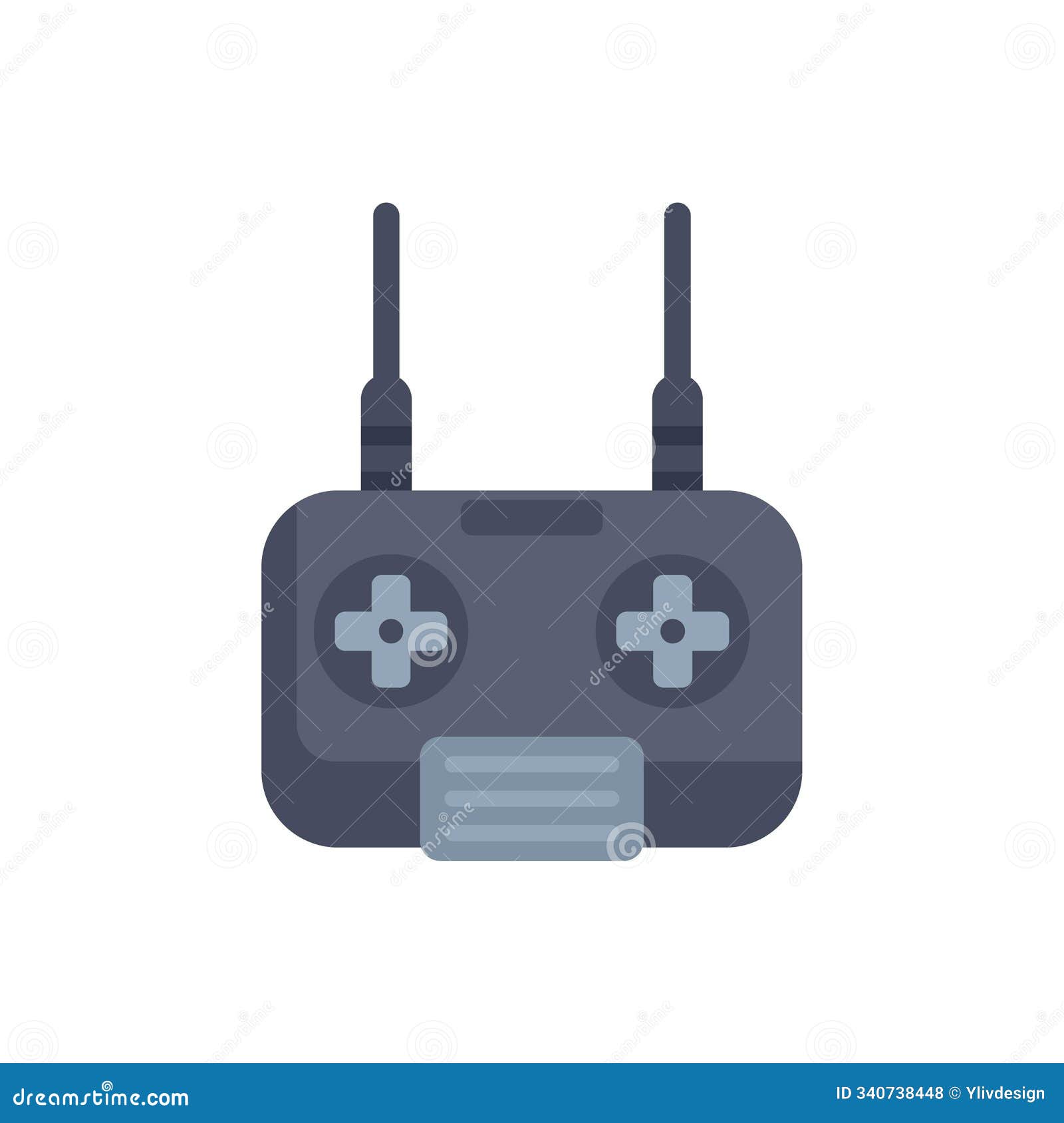 Modern Remote Control with Antennae Transmitting Signals Stock ...