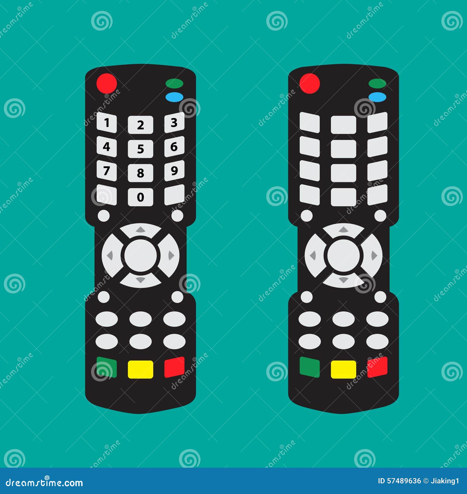 Modern Remote Control with Arrow Button Stock Vector - Illustration of ...