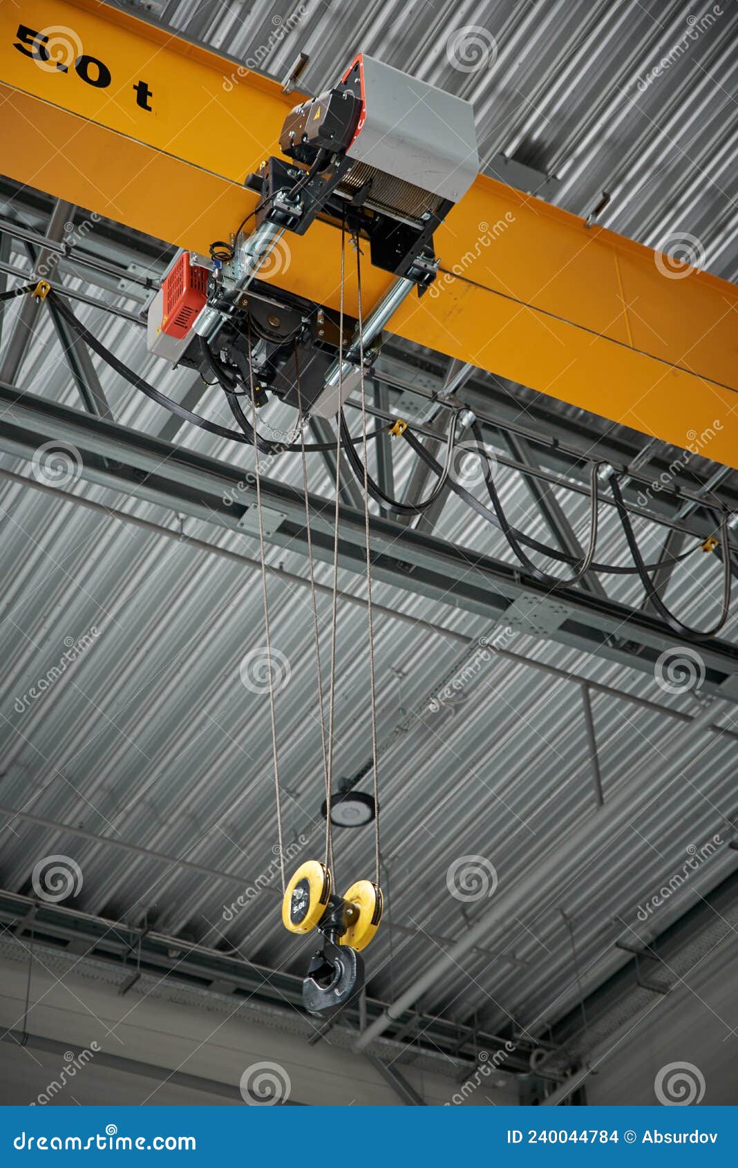 Modern Remote Control Crane of a Warehouse of a Factory, Inside Stock ...