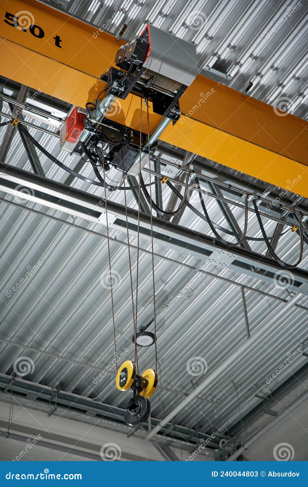 Modern Remote Control Crane of a Warehouse of a Factory, Inside Stock ...