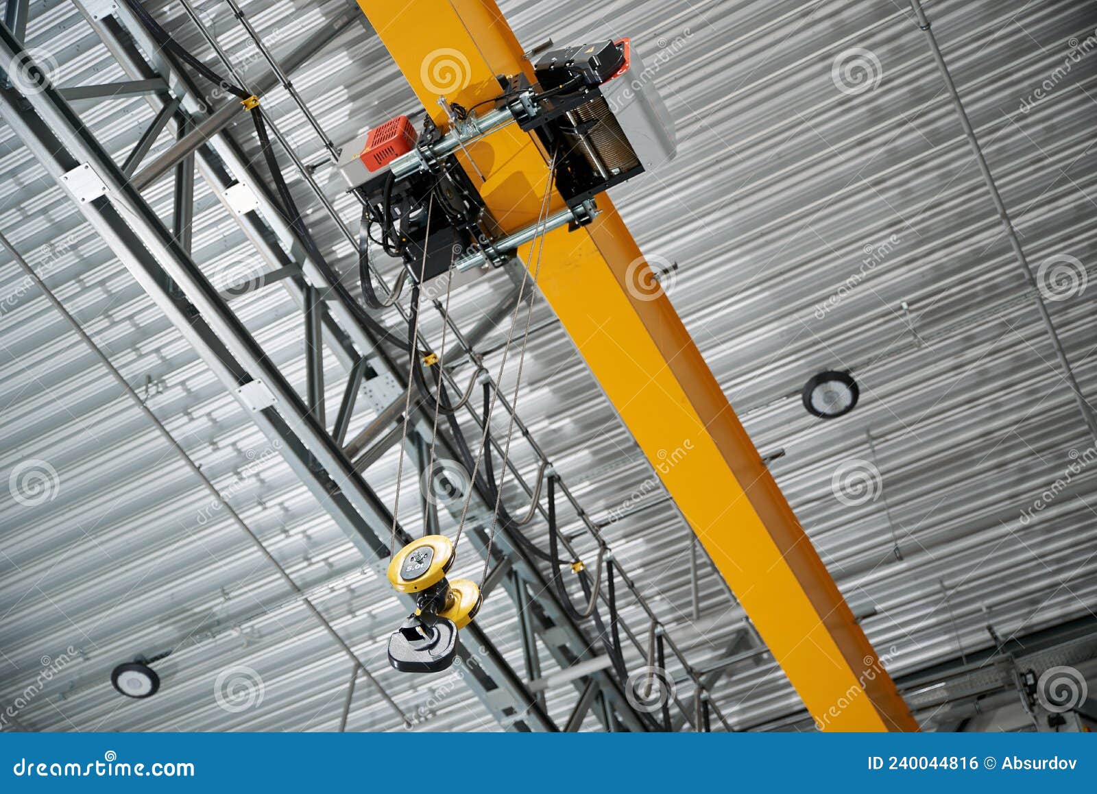 Modern Remote Control Crane of a Warehouse of a Factory, Inside Stock ...