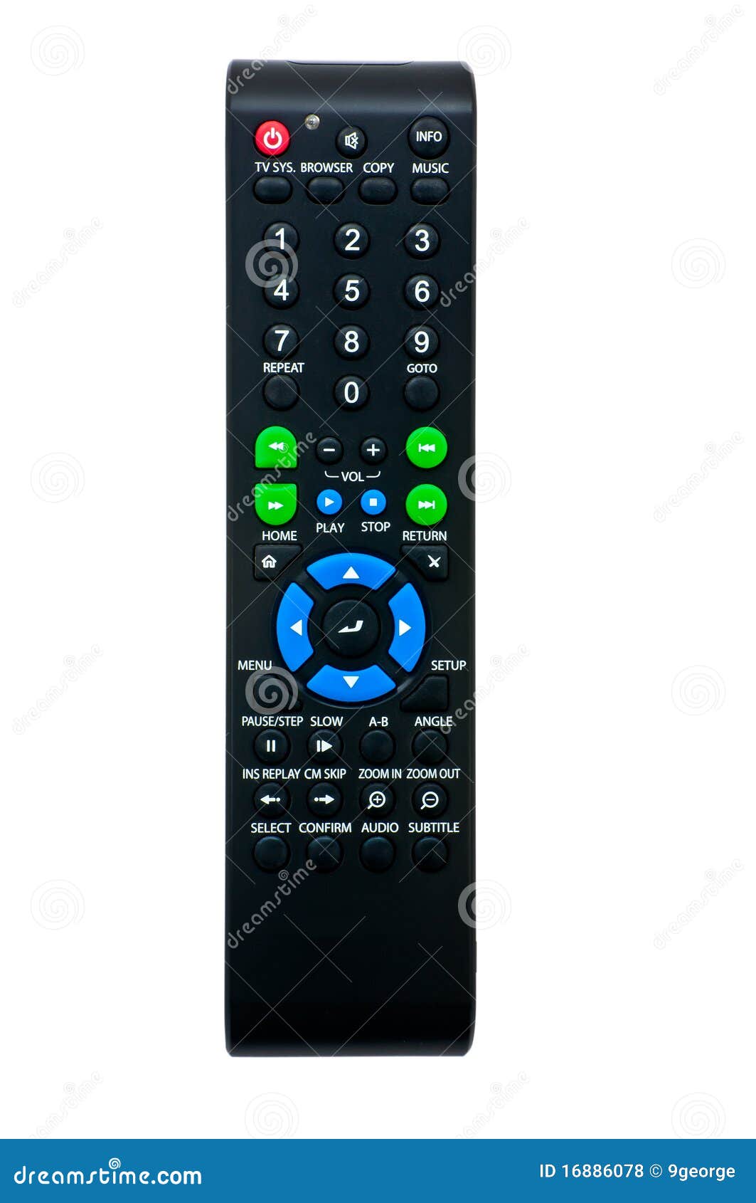 Modern Remote Control Isolated on White Background Stock Illustration ...