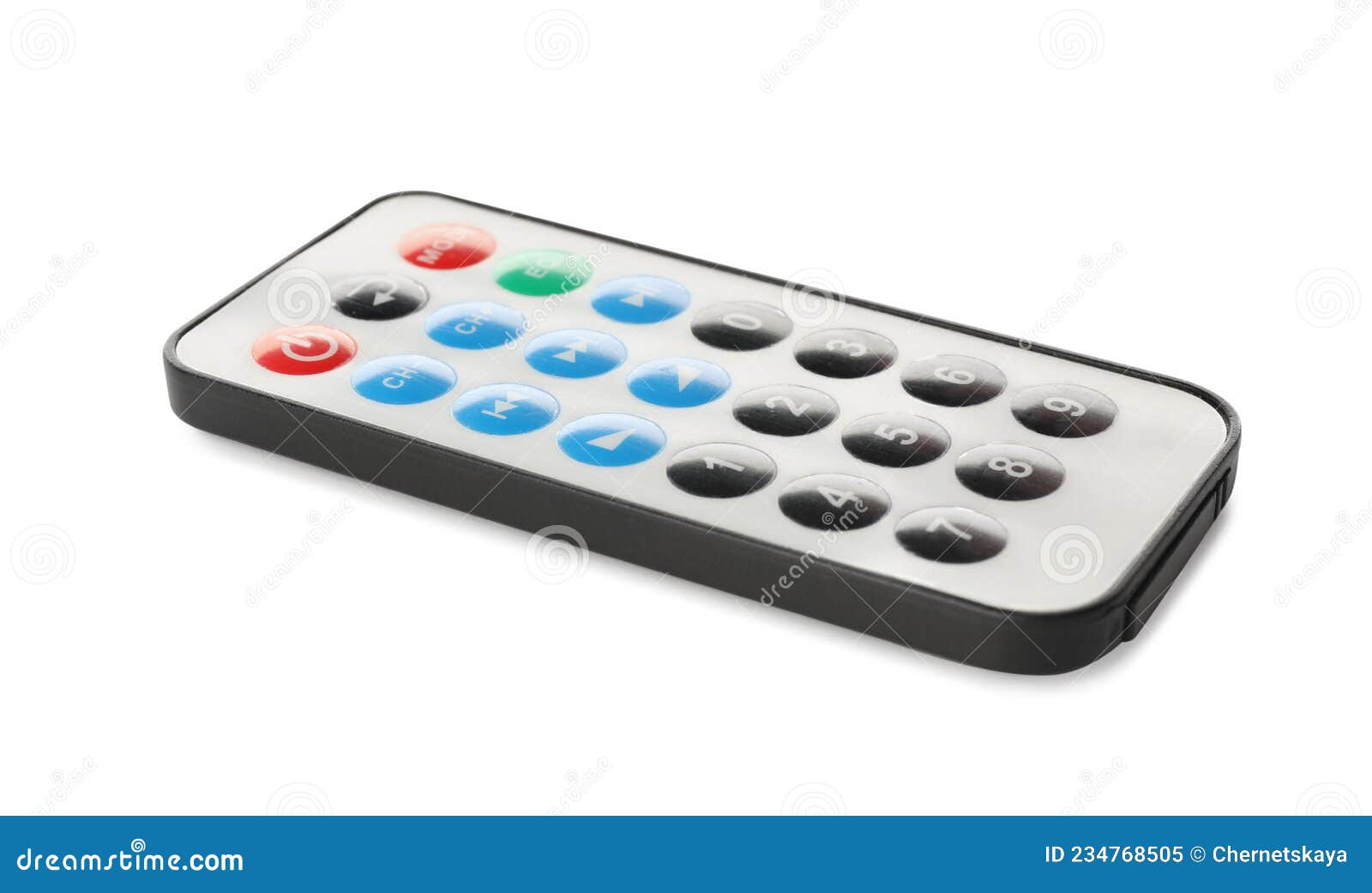 Modern Remote Control Isolated on White. Electronic Device Stock Image ...